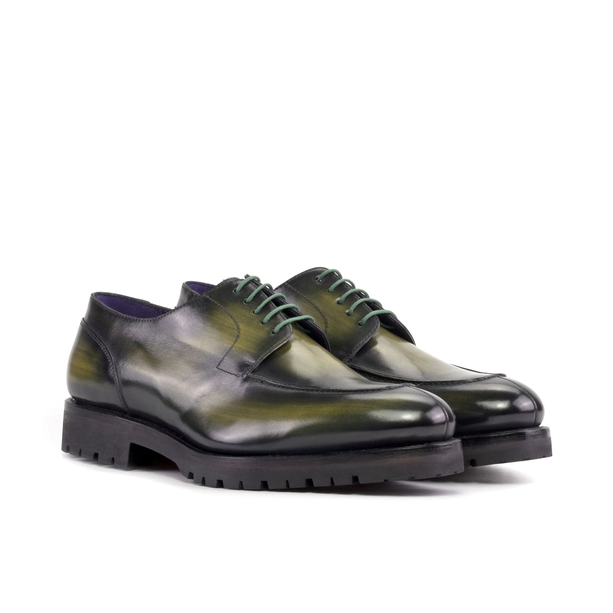 Jarama Derby Split Toe Patina Shoes for Men
